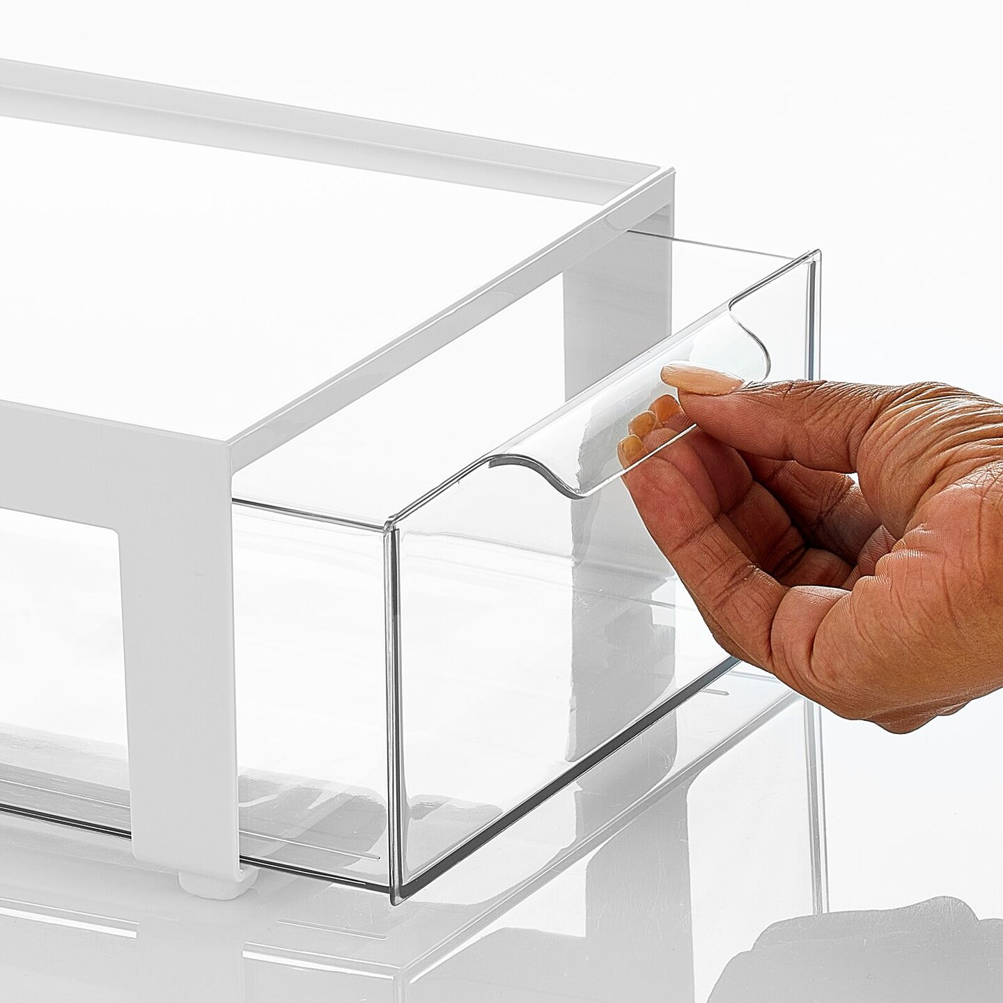 mDesign Plastic Office Storage Stack Organizer with Drawer, 8 Pack ...