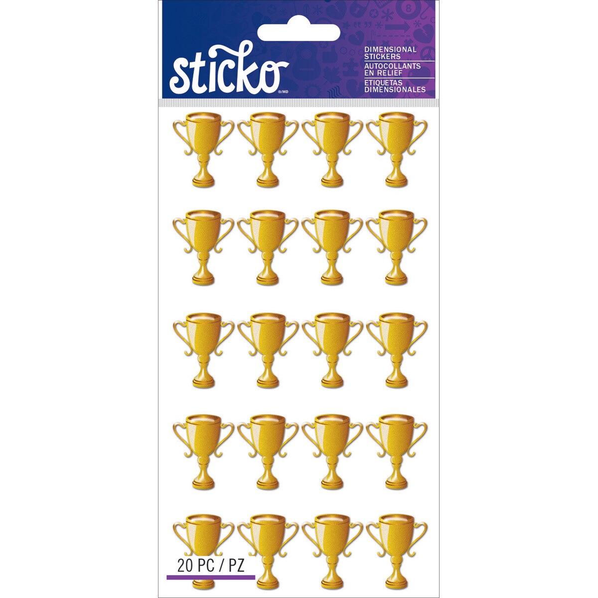 Sticko Dimensional Stickers-Trophies | Michaels