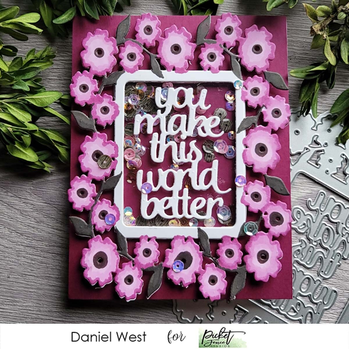 Picket Fence Studios Steel Dies-You Make This World Better Cover Plate ...