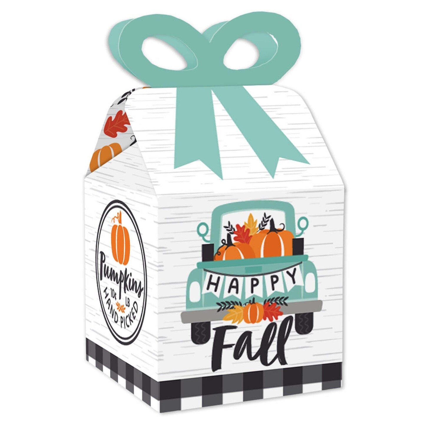 Big Dot of Happiness Happy Fall Truck - Square Favor Gift Boxes ...