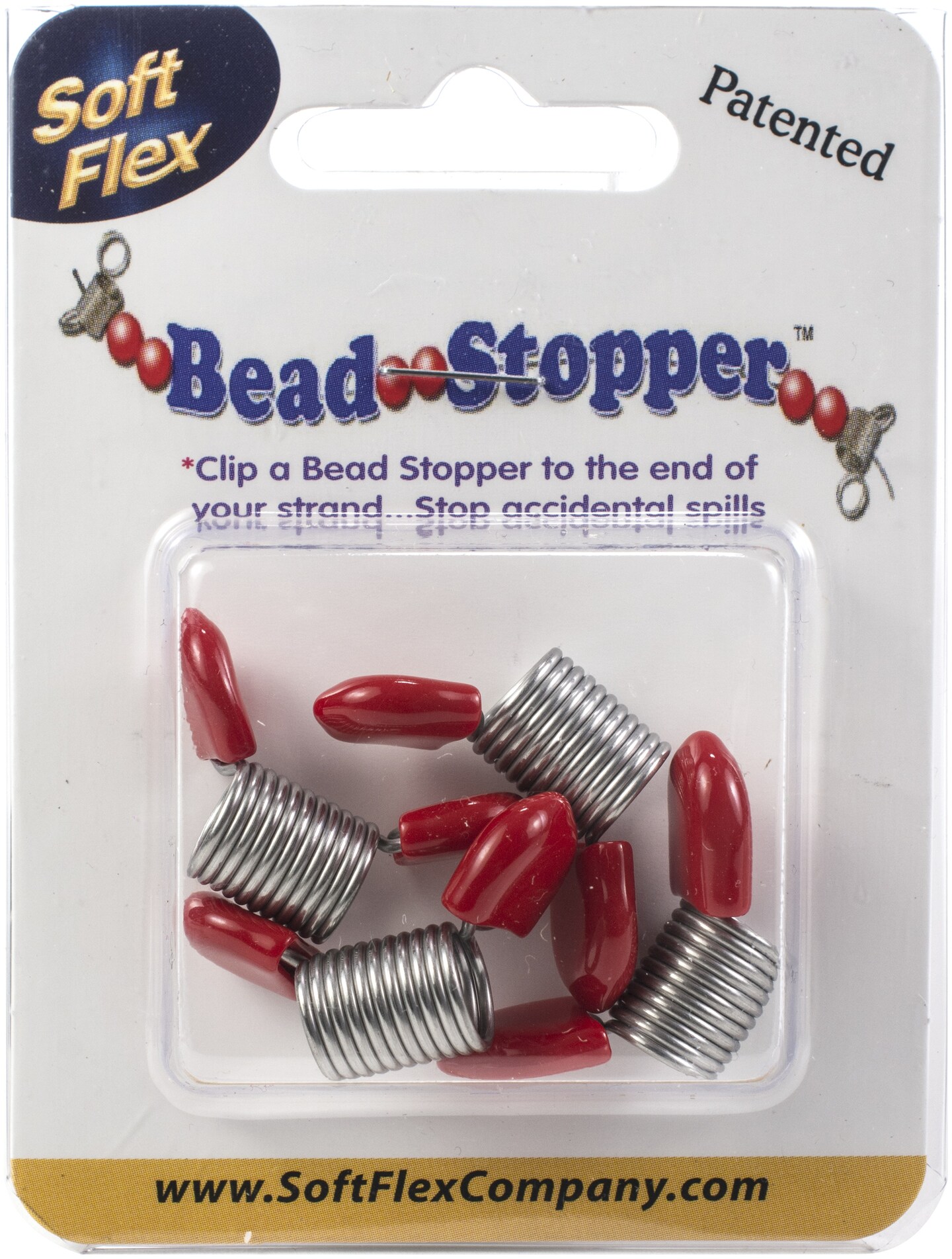 Soft Flex Bead Stoppers 4/Pkg-Plastic Topped Metal, Count: 1 | Michaels