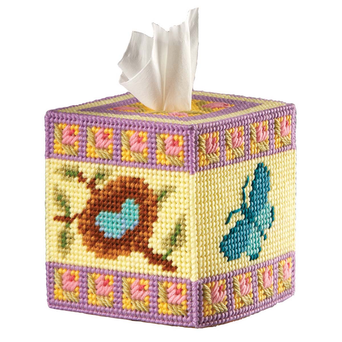 Herrschners Spring Welcome Tissue Box Plastic Canvas Kit | Michaels