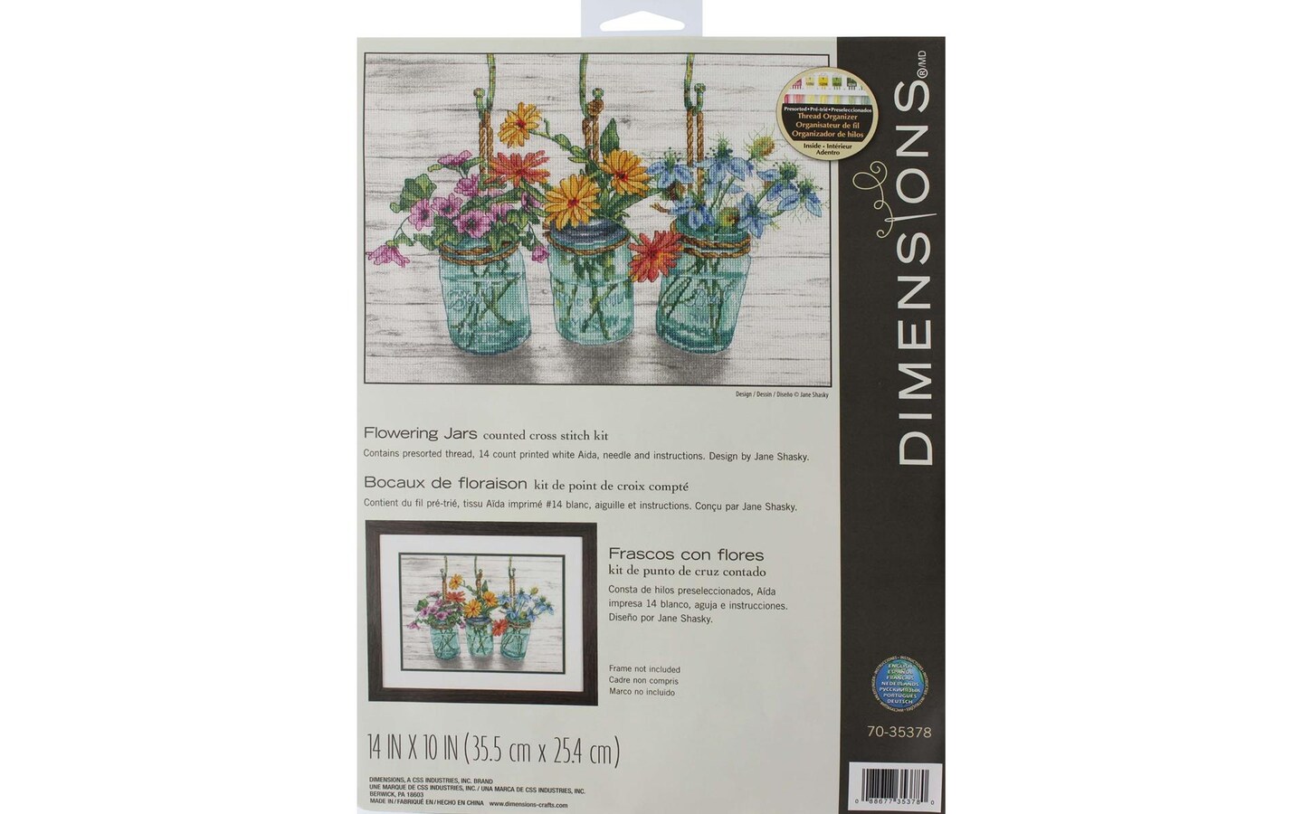 Dimensions Cross Stitch Kit 14x10 Flowering Jars | Michaels