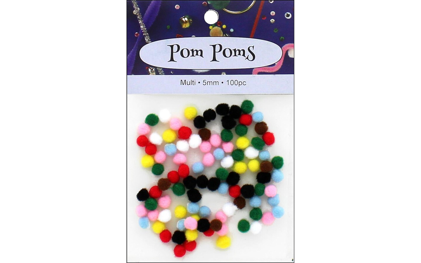PA Ess Pom Pom 5mm Pkg 100pc Multi | Michaels