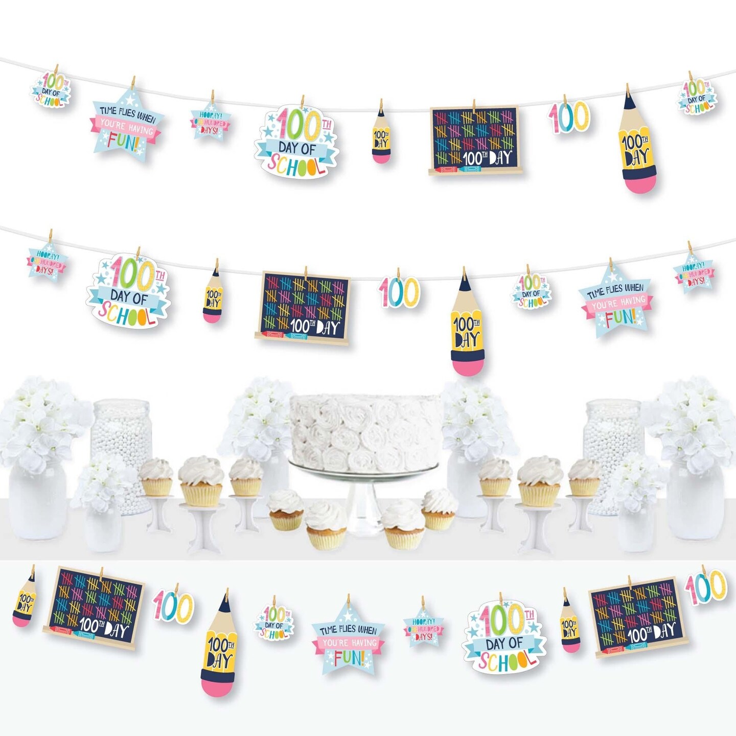 Big Dot of Happiness Happy 100th Day of School - 100 Days Party DIY ...