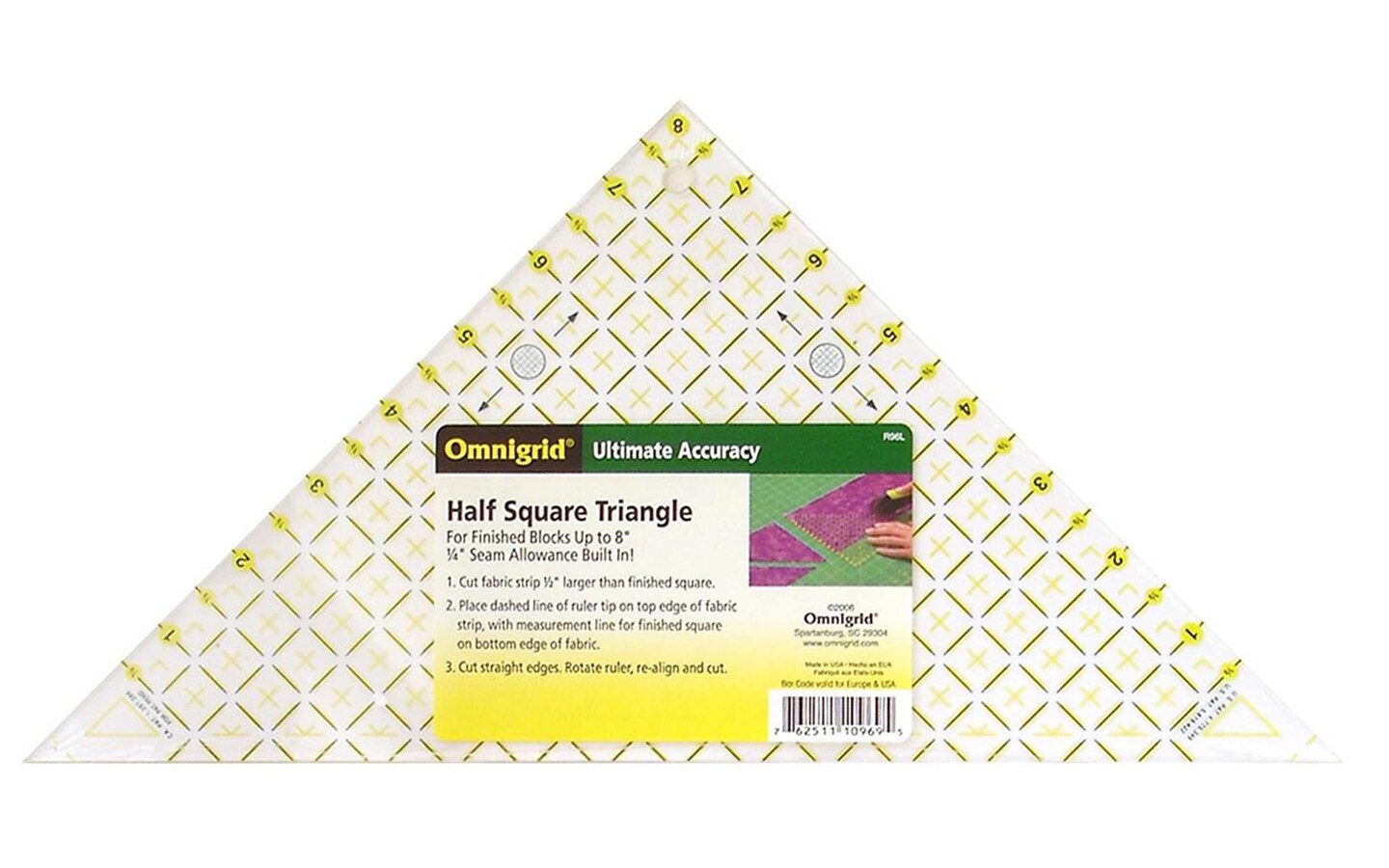 Omnigrid Triangle Half Square Up to 8" Block | Michaels