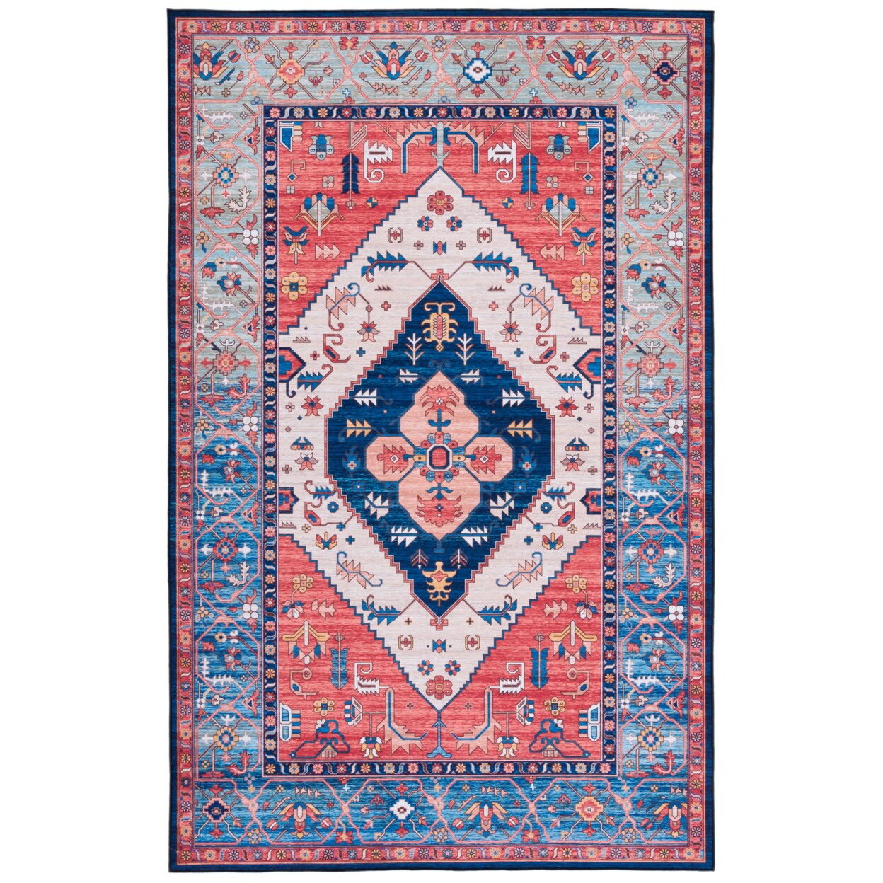 Safavieh Tsn133p Tucson Rust / Blue | Michaels