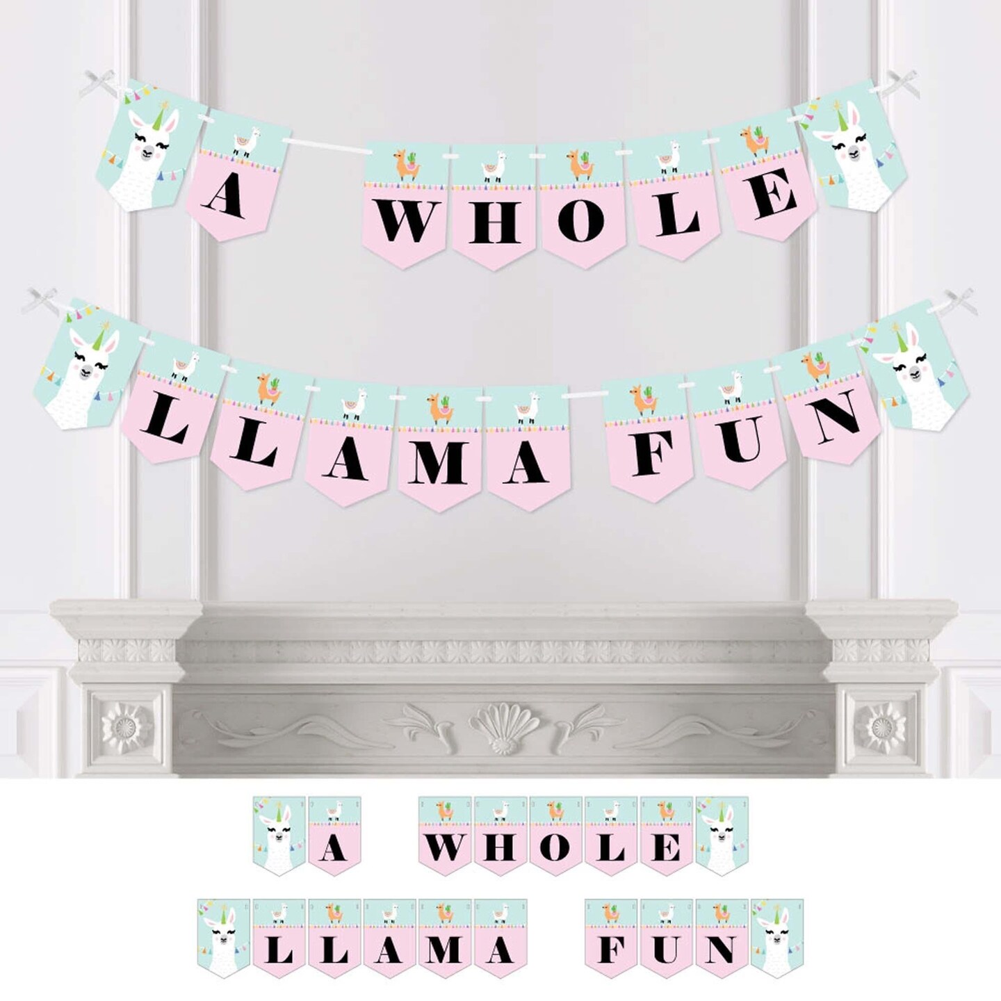 Big Dot of Happiness Whole Llama Fun - Llama Fiesta Party Bunting ...