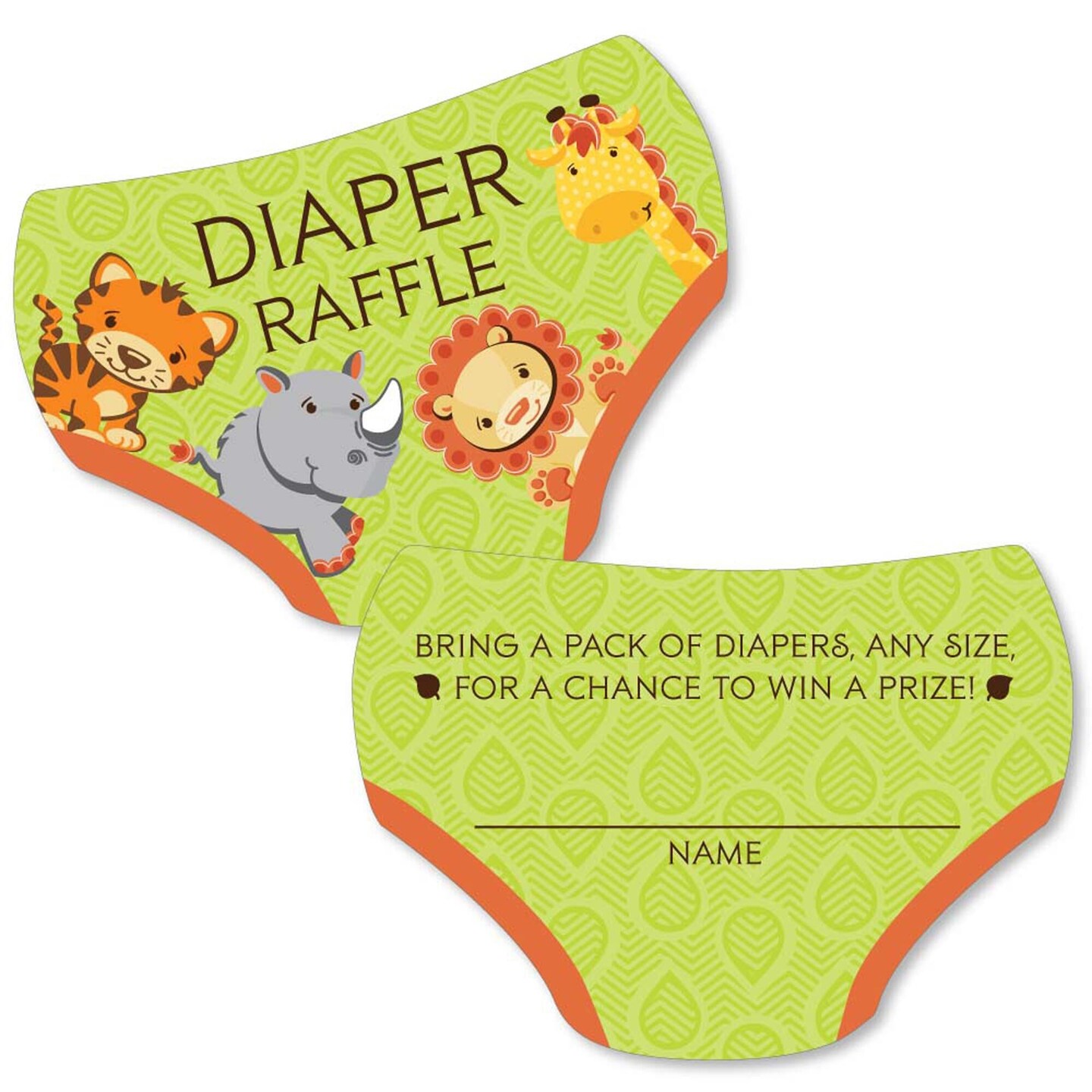 Diaper Raffle Woodland Creatures Tickets - 24 Pack Baby Shower Game ...