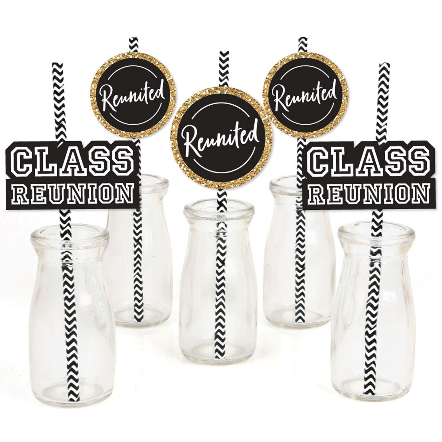 Big Dot of Happiness Reunited - Paper Straw Decor - School Class ...