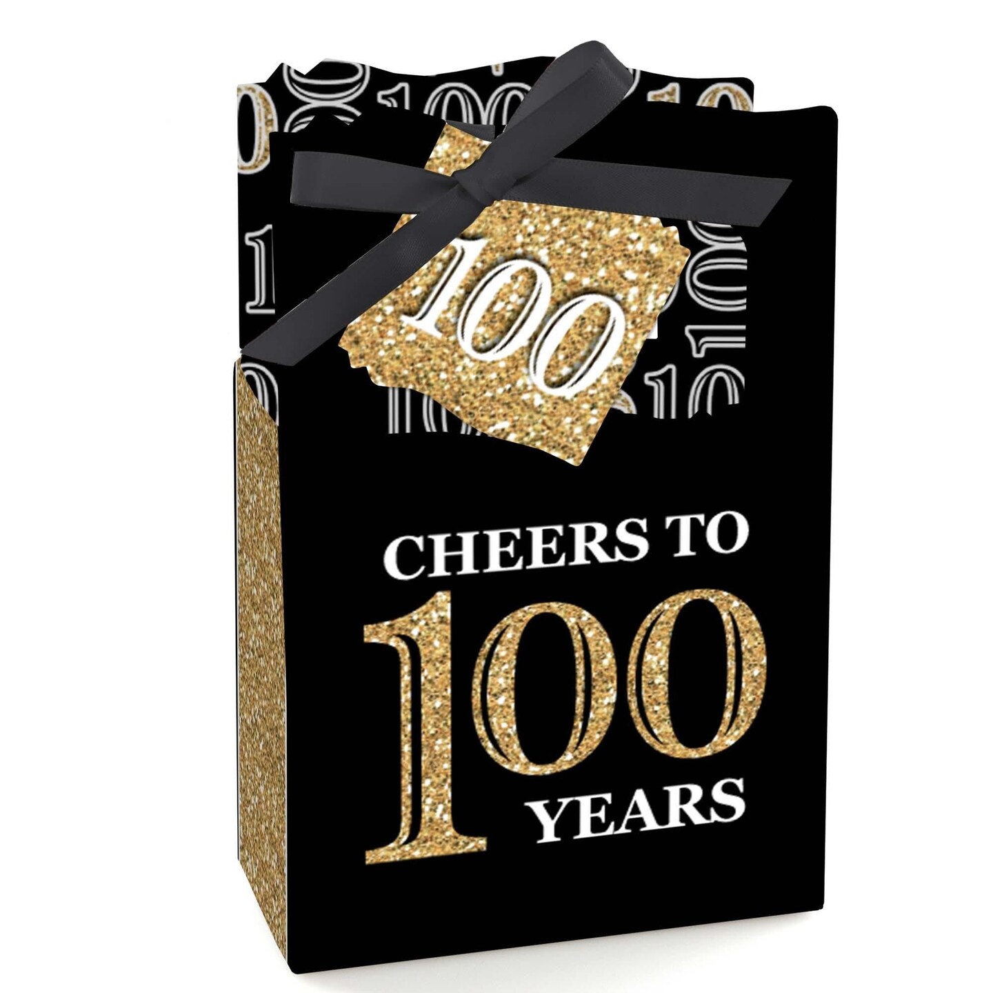 Big Dot of Happiness Adult 100th Birthday - Gold - Birthday Party Favor ...