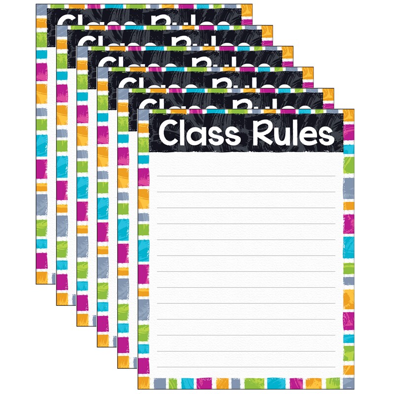 Class Rules Color Harmony™ Learning Chart, 17" X 22", Pack Of 6 | Michaels