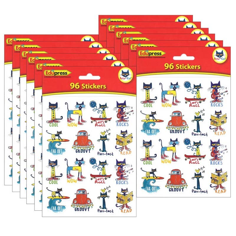 Pete the Cat® Stickers, 1", 96 Per Pack, 12 Packs | Michaels