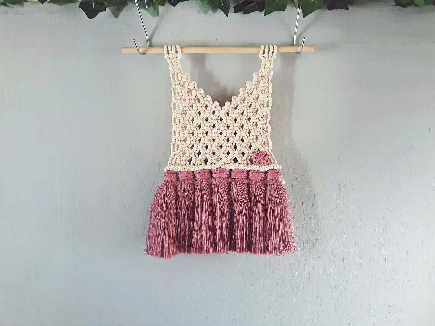 Macrame Wall Hanging Ballerina Dress for Little Girls Room, Female ...