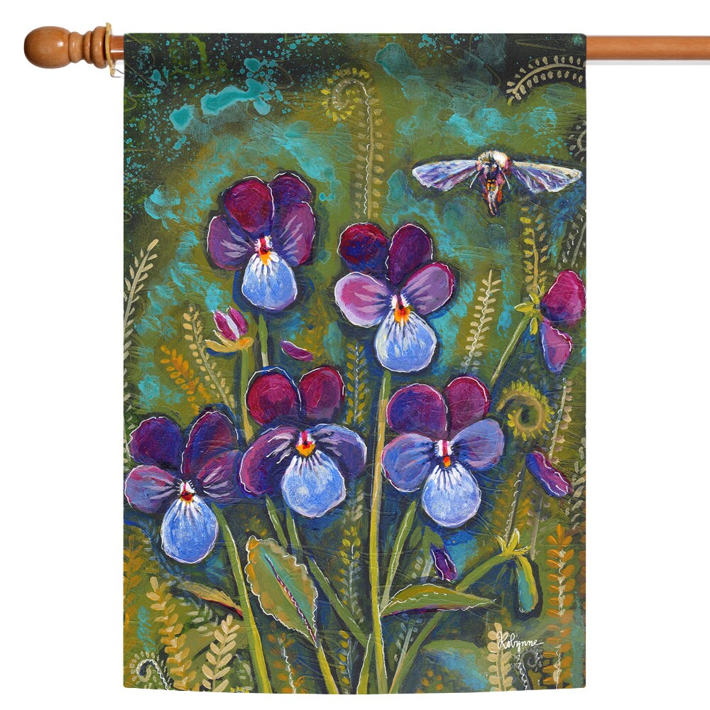 Viola Blooms Decorative Flower Flag, Size: 28 in x 40 in | Michaels