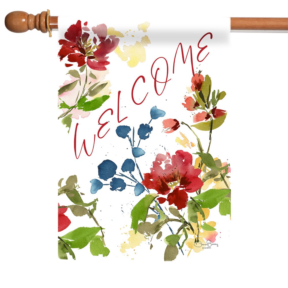 Welcome Blooms Decorative Spring Double Sided Flag | Michaels
