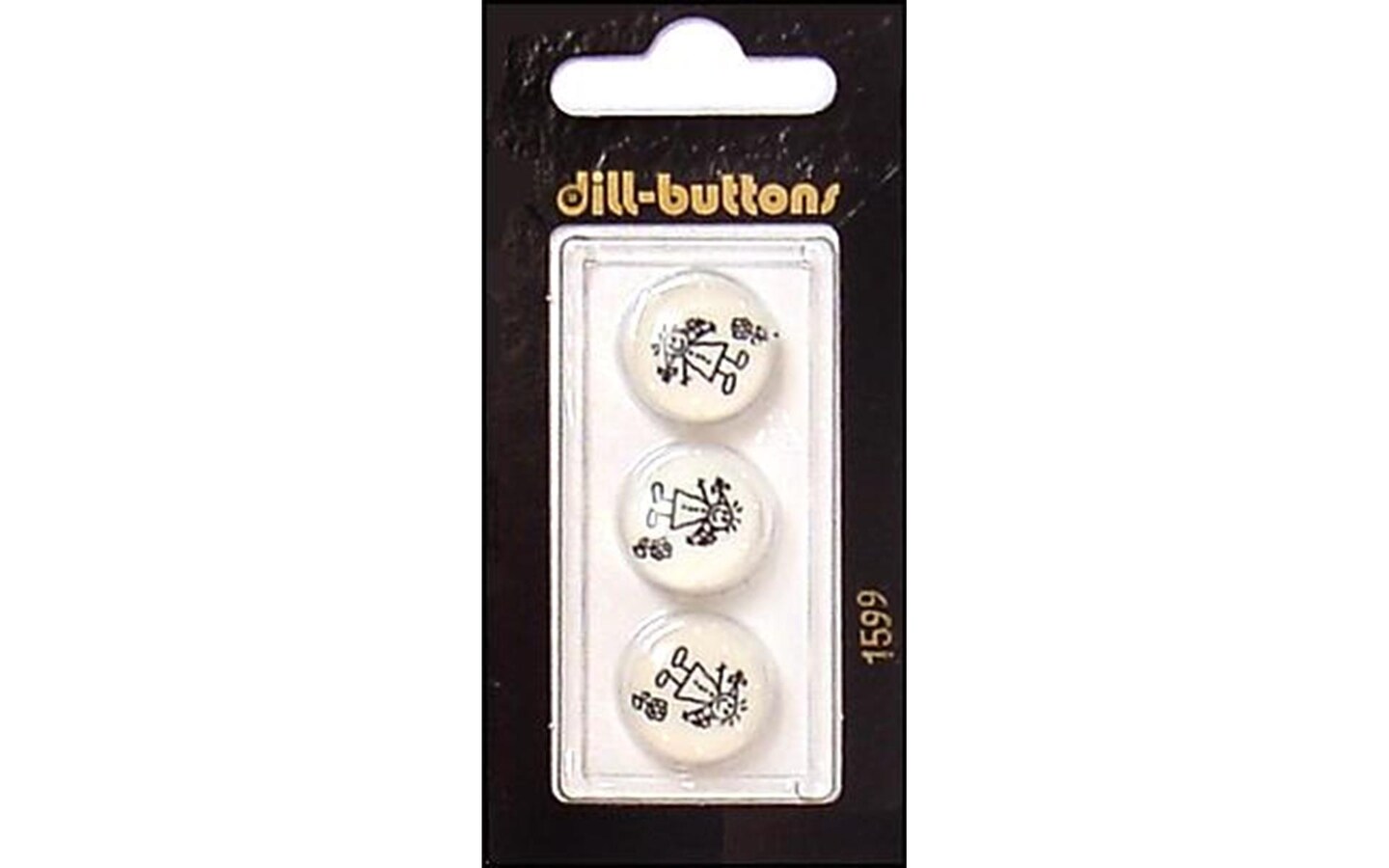 Dill Buttons 15mm 3pc Shank White Girl | Michaels