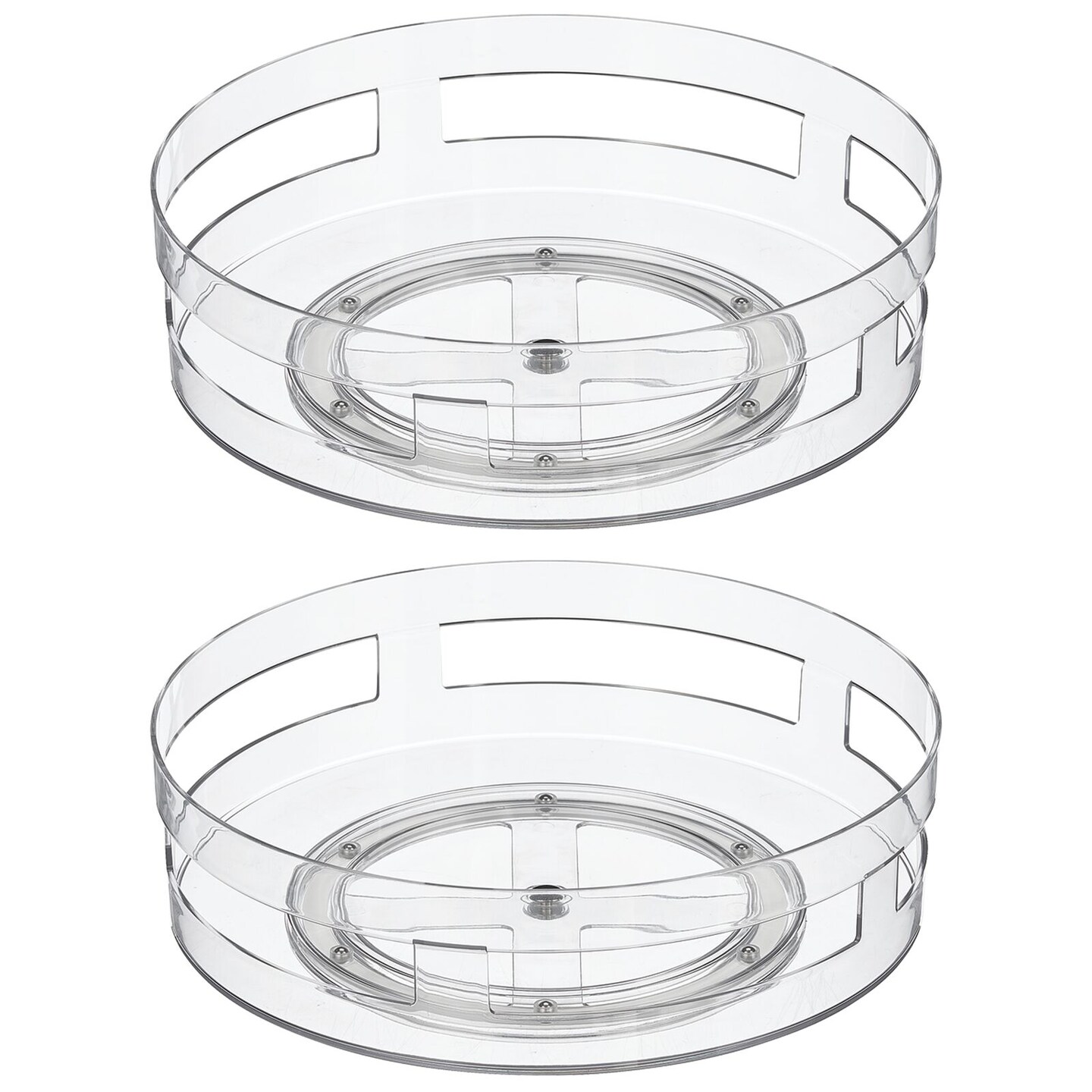 mDesign Lazy Susan Open Turntable Spinner for Kitchen and Bathroom ...