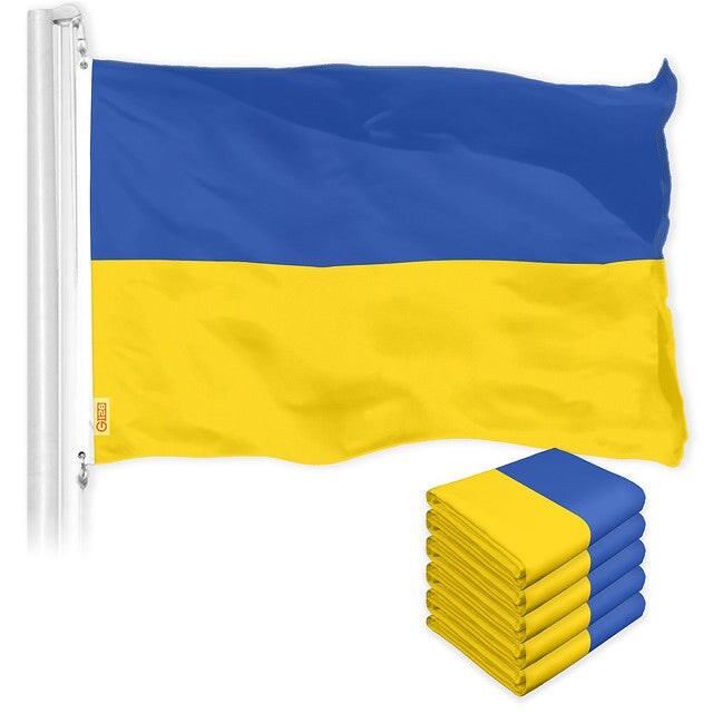 G128 5 Pack: Ukraine Ukrainian Flag | 2x3 Ft | LiteWeave Pro Series ...