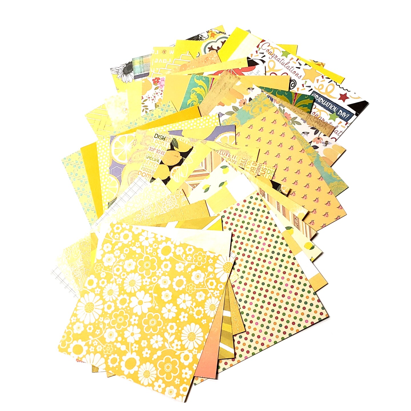 Yellow Scrapbook Paper - Includes 30, 6” X 6” Printed Pattern Sheets ...