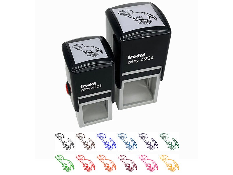 Sad Tyrannosaurus Rex Dinosaur Self-Inking Rubber Stamp Ink Stamper ...