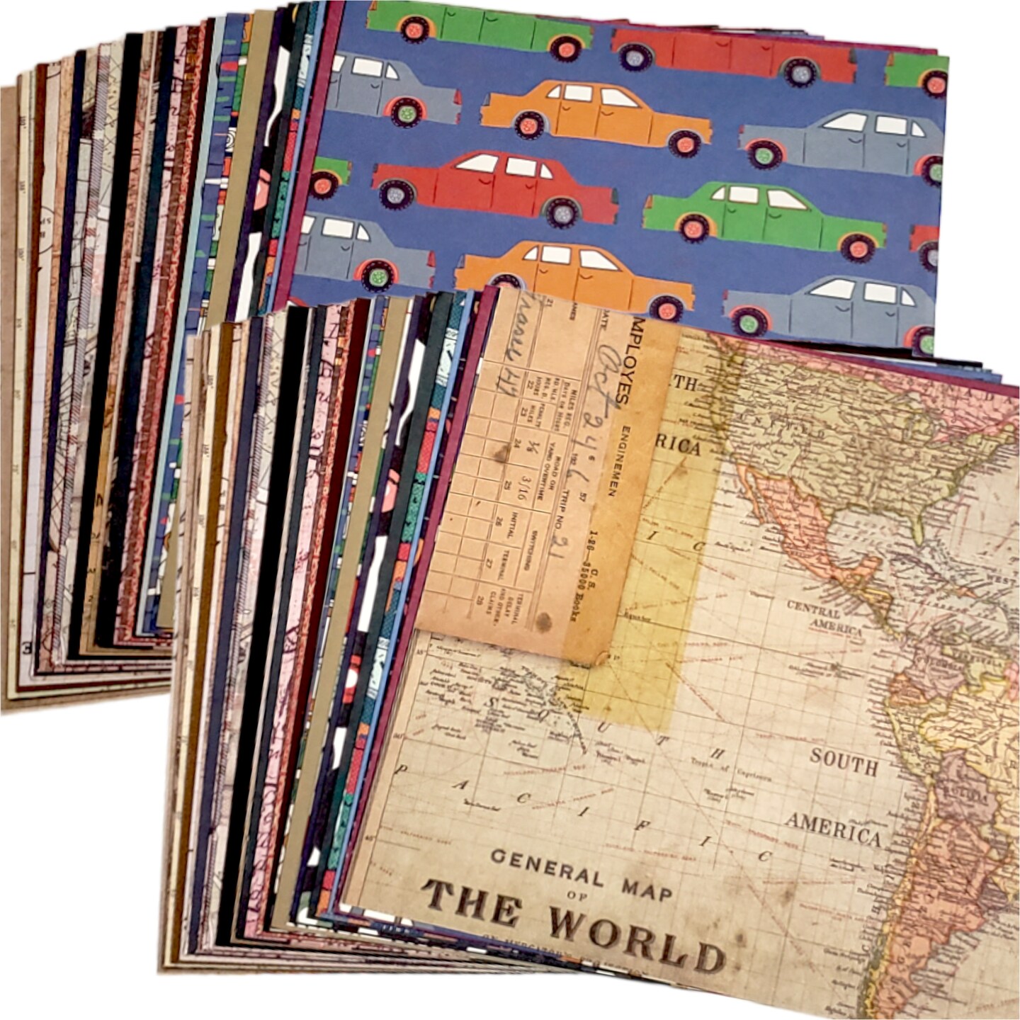 6” X 6” Travel and Vacation-themed Scrapbook Paper - Includes 30 Sheets ...
