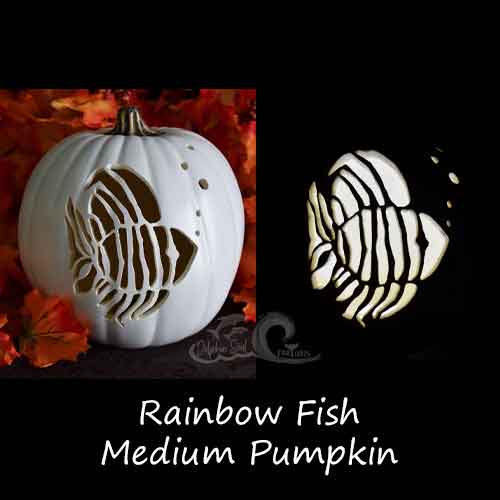 RAINBOW FISH Pumpkins!!!~Coastal~Beach~Nautical Themed Pumpkin ...