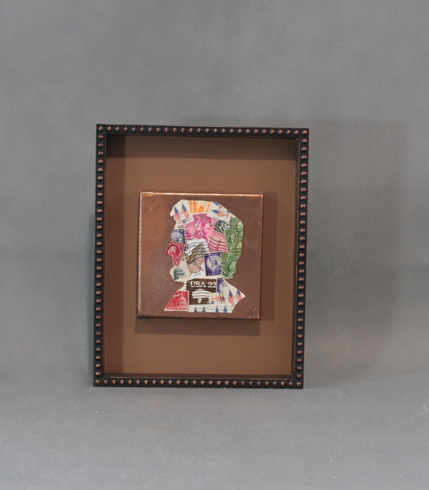 Stamp art, Lincoln portrait, Political art, Abraham Lincoln ...