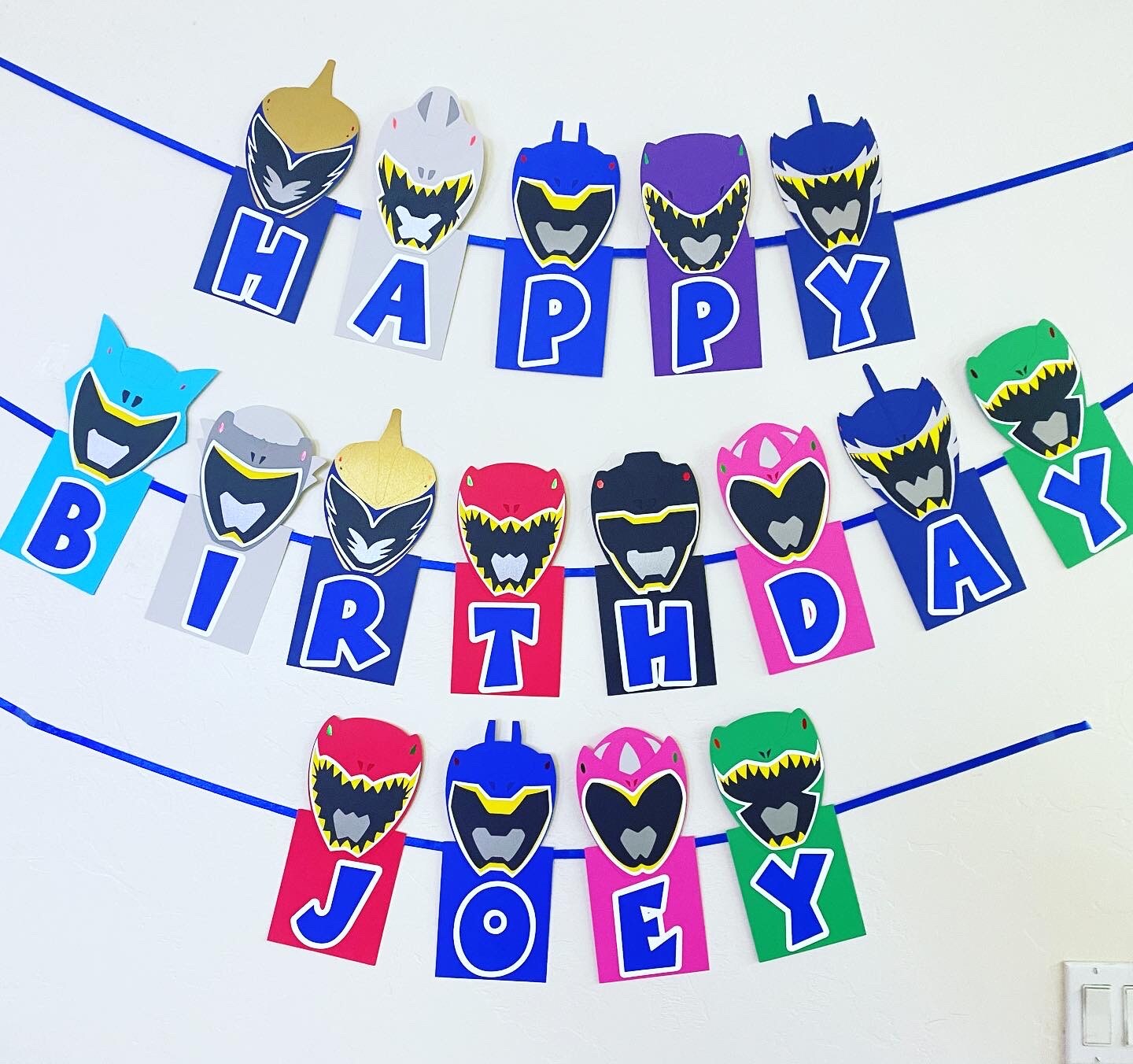 Power Ranger Dino Charge Inspired Birthday Banner | MakerPlace by Michaels