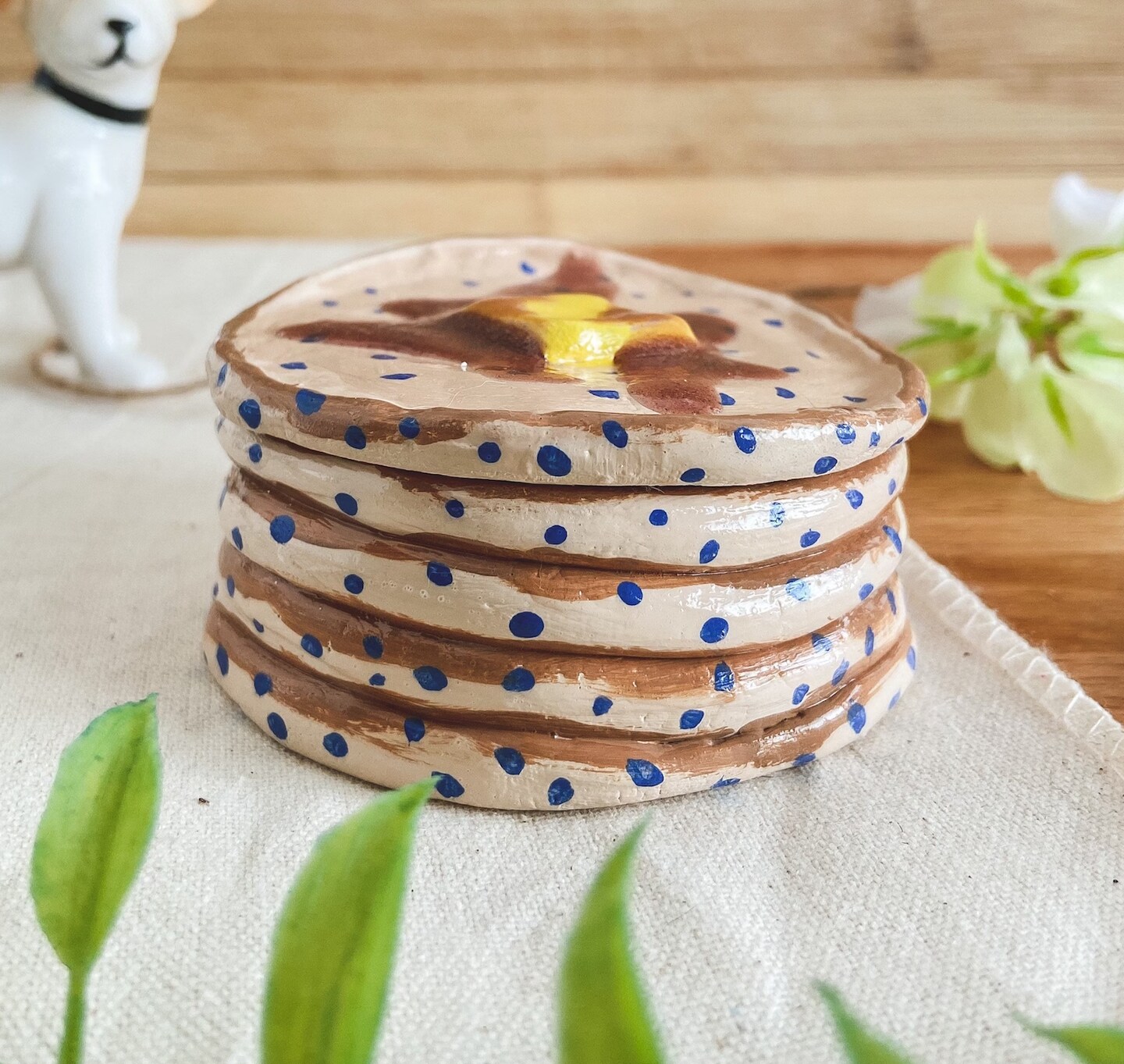 stack of blueberry pancakes trinket box | 2023 Etsy Design Awards ...