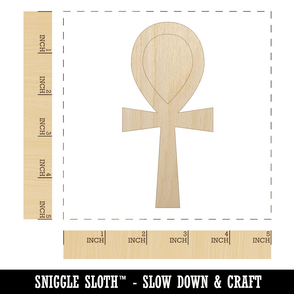 Coptic Cross Ankh Egyptian Hieroglyphic Unfinished Wood Shape Piece ...