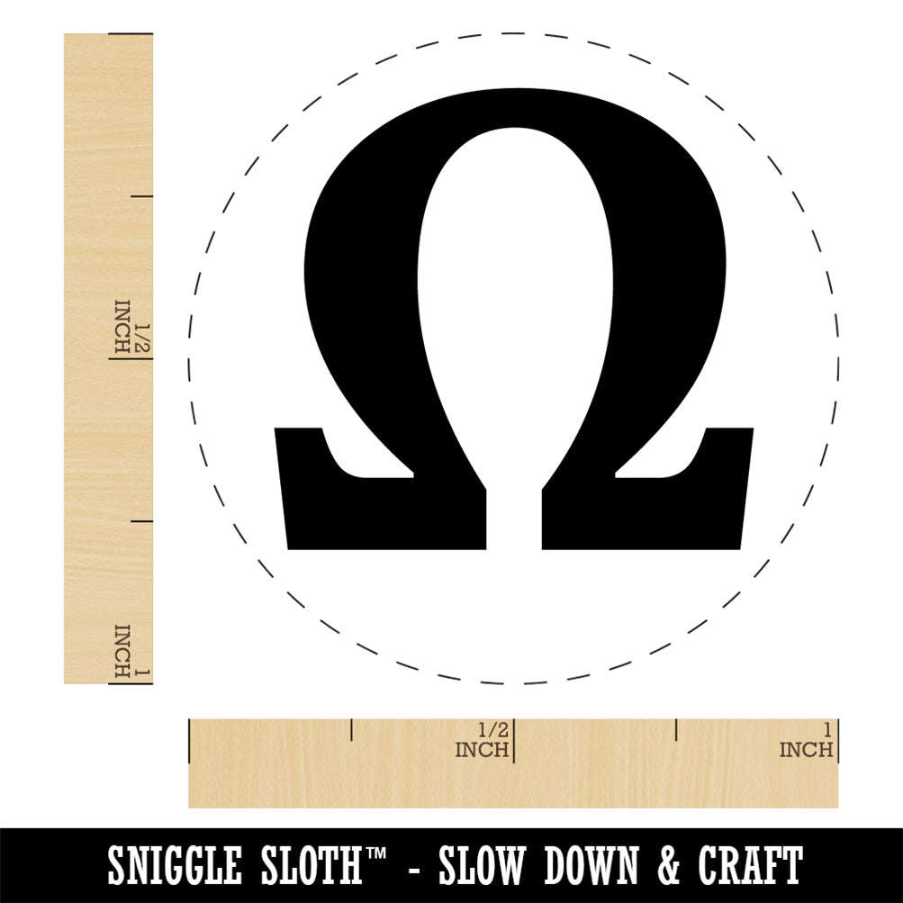 Ohm Omega Electrical Resistance Power Symbol Self-Inking Rubber Stamp ...