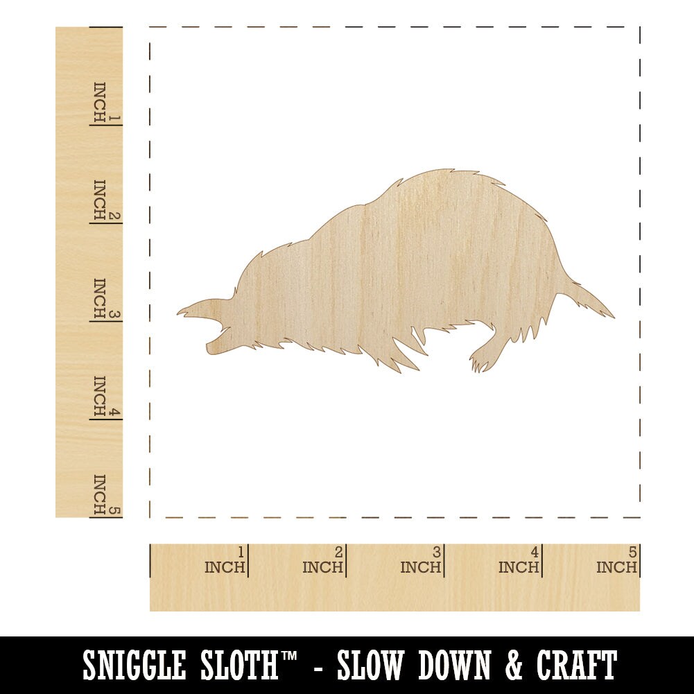 Mole Solid Unfinished Wood Shape Piece Cutout for DIY Craft Projects ...