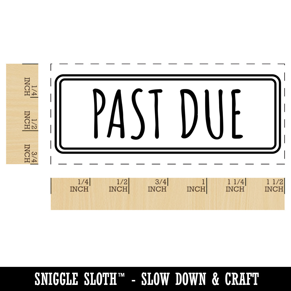 Past Due Double Line Border Billing Payment Self-Inking Rubber Stamp ...