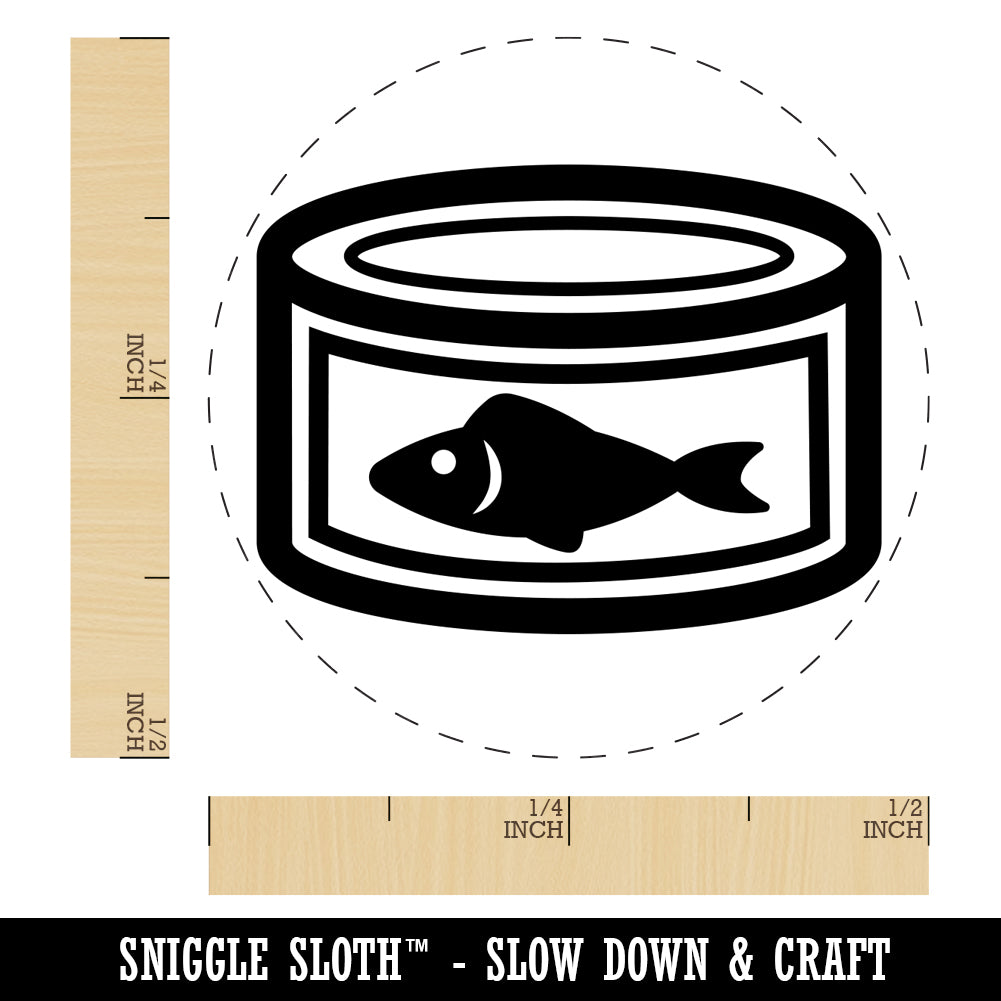 Can of Tuna Fish Self-Inking Rubber Stamp for Stamping Crafting ...