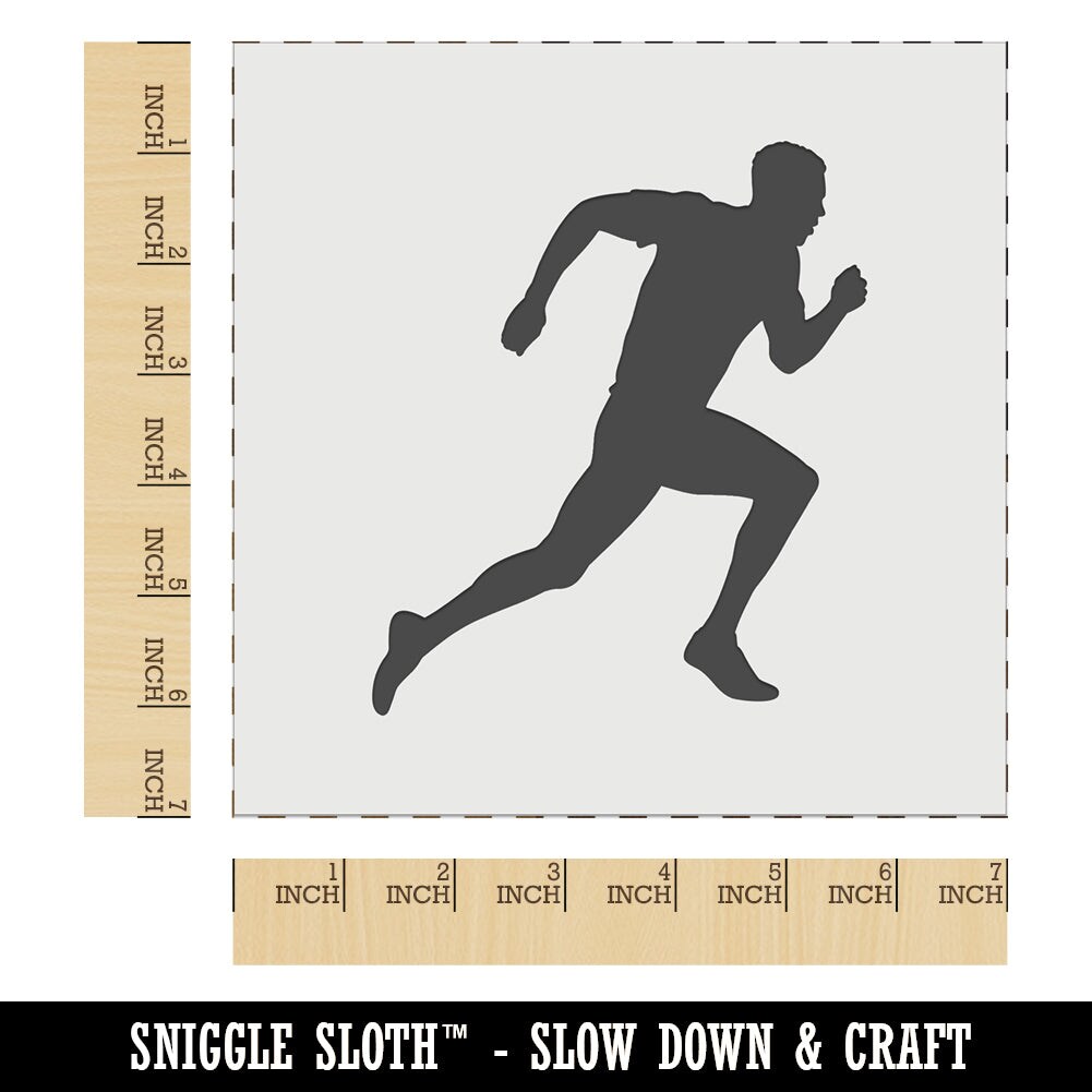 Man Running Marathon Cardio Exercise Wall Cookie DIY Craft Reusable ...