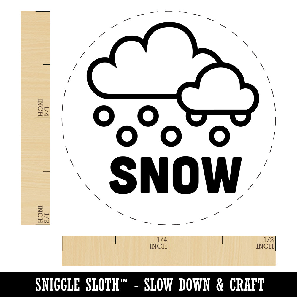 Snow Snowy Weather Day Planner Self-Inking Rubber Stamp for Stamping ...