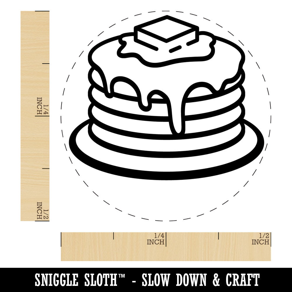 Pancakes Stack Syrup Butter Self-Inking Rubber Stamp Ink Stamper for ...