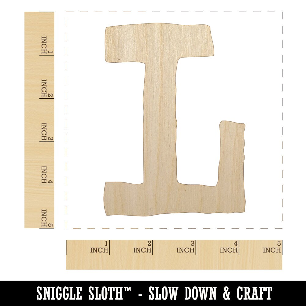 Letter L Uppercase Cute Typewriter Font Unfinished Wood Shape Piece ...