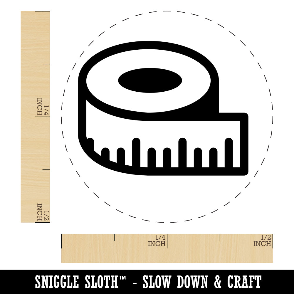 Measuring Tape Sewing Self-Inking Rubber Stamp for Stamping Crafting ...