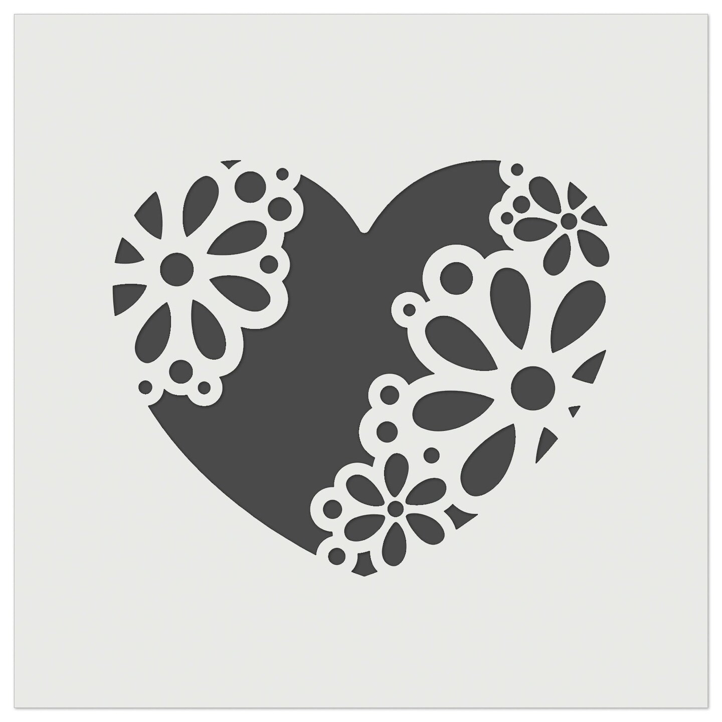 Delicate Floral Heart Wall Cookie DIY Craft Reusable Stencil | Michaels
