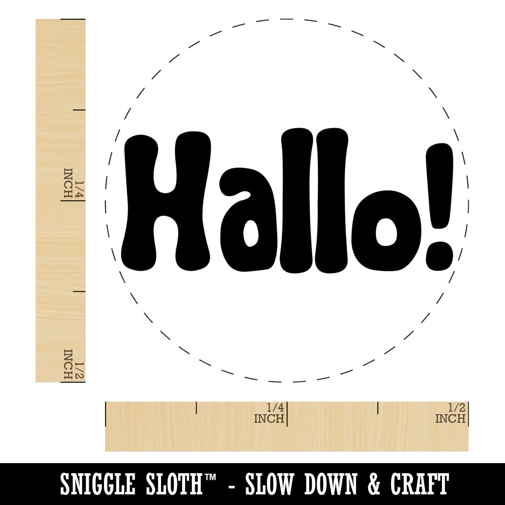 Hallo Dutch and German Greeting Hello Self-Inking Rubber Stamp for ...