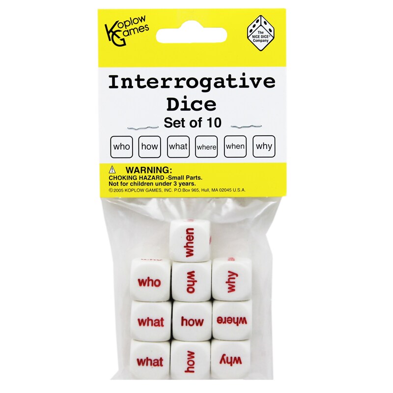 Interrogative Dice, Set of 10, Count: 1, Model: 12090 | Michaels