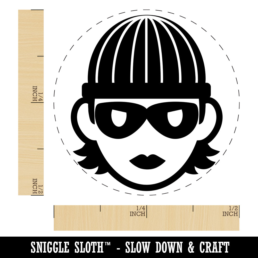 Occupation Thief Burglar Criminal Woman Icon Self-Inking Rubber Stamp ...