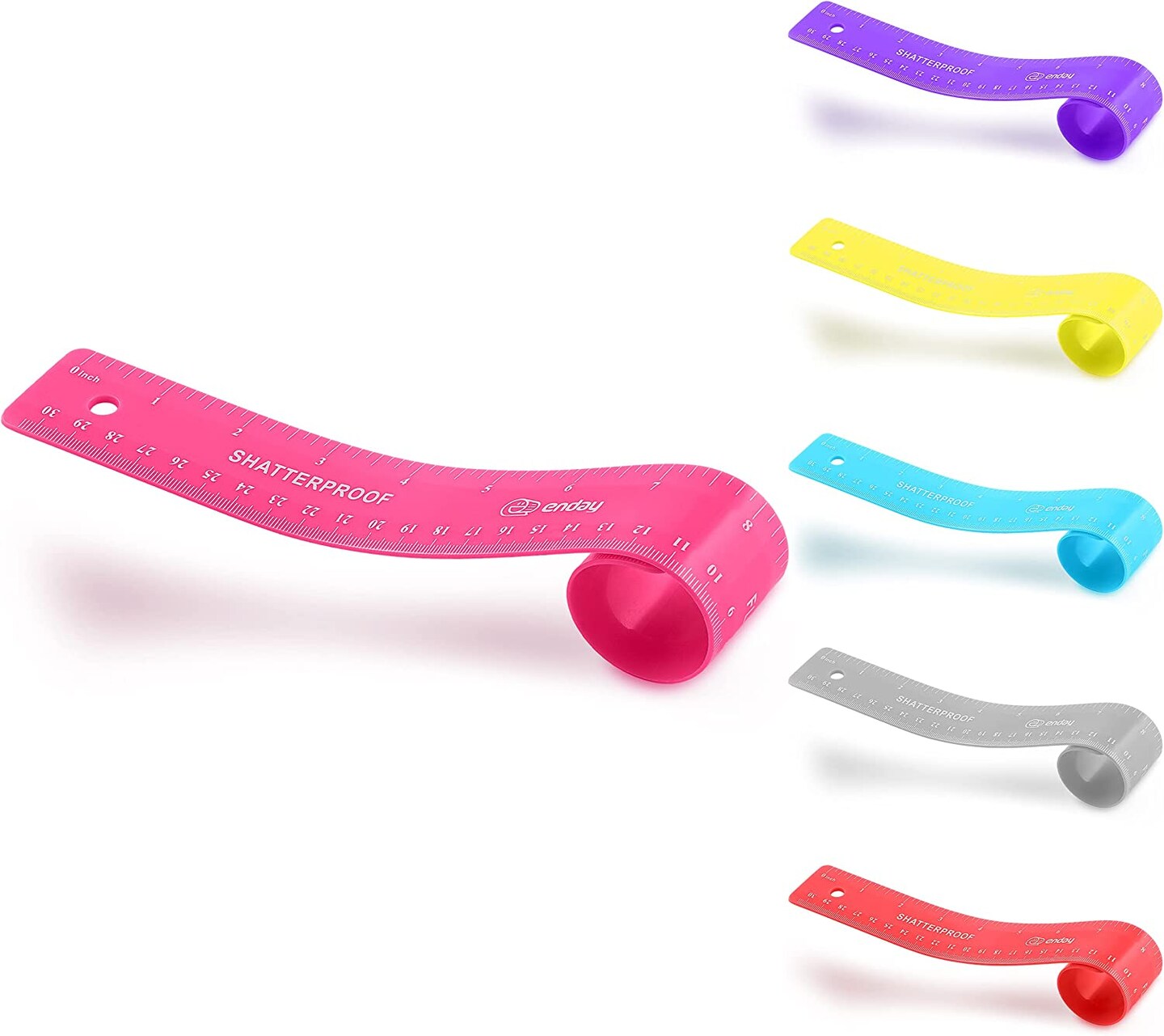 Enday 12" (30cm) Shatterproof Flexible Ruler | Michaels