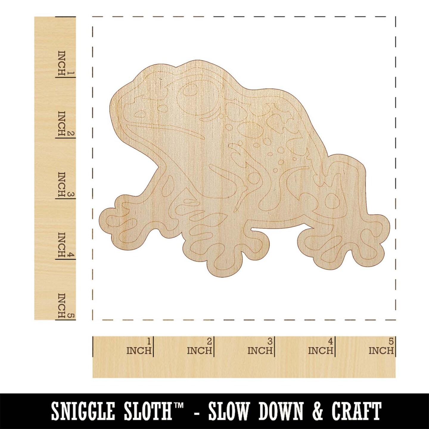 Spotted Poison Dart Frog Unfinished Wood Shape Piece Cutout for DIY ...