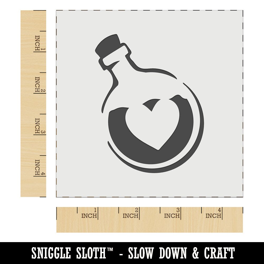 Heart Love Health Potion Bottle Wall Cookie DIY Craft Reusable Stencil ...