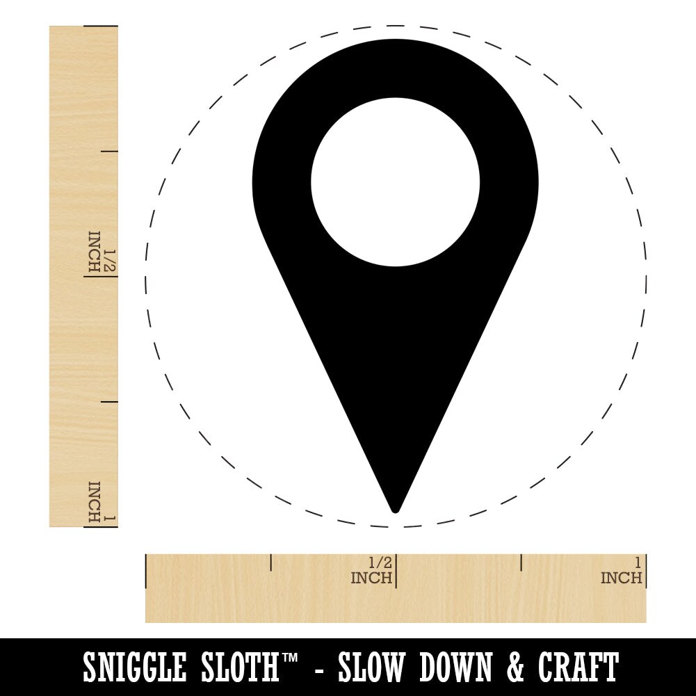 Map Location Symbol Self-Inking Rubber Stamp for Stamping Crafting ...