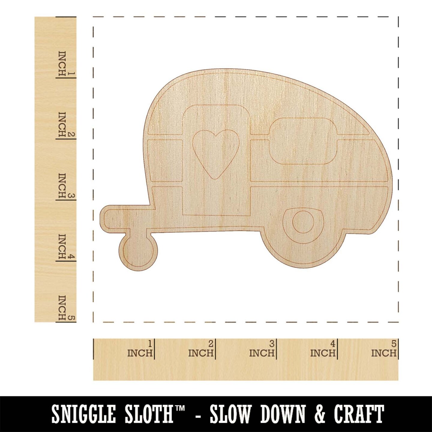 Adorable Little Camper Silhouette Camping Outdoor Life Unfinished Wood ...