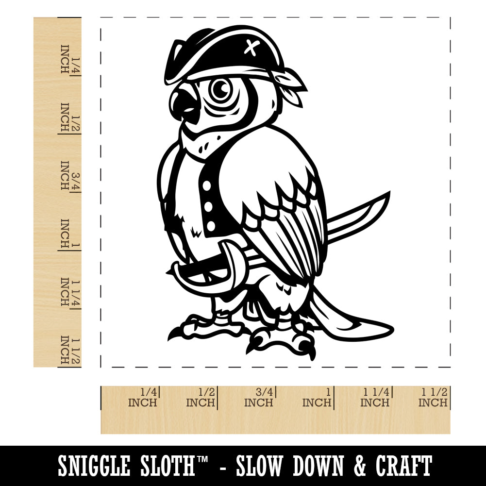 Pirate Parrot with Sword Self-Inking Rubber Stamp Ink Stamper | Michaels